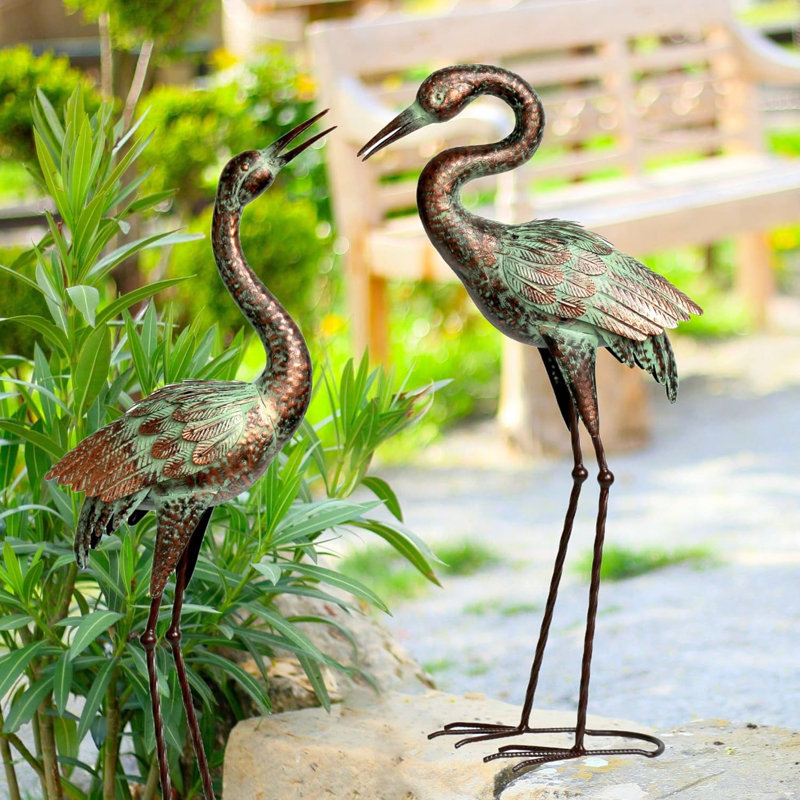 Astoria Grand Garden Crane Statues, Blue Heron Sculptures For Outdoor ... Astoria Grand Garden Crane Statues, Blue Heron Sculptures For Outdoor ...